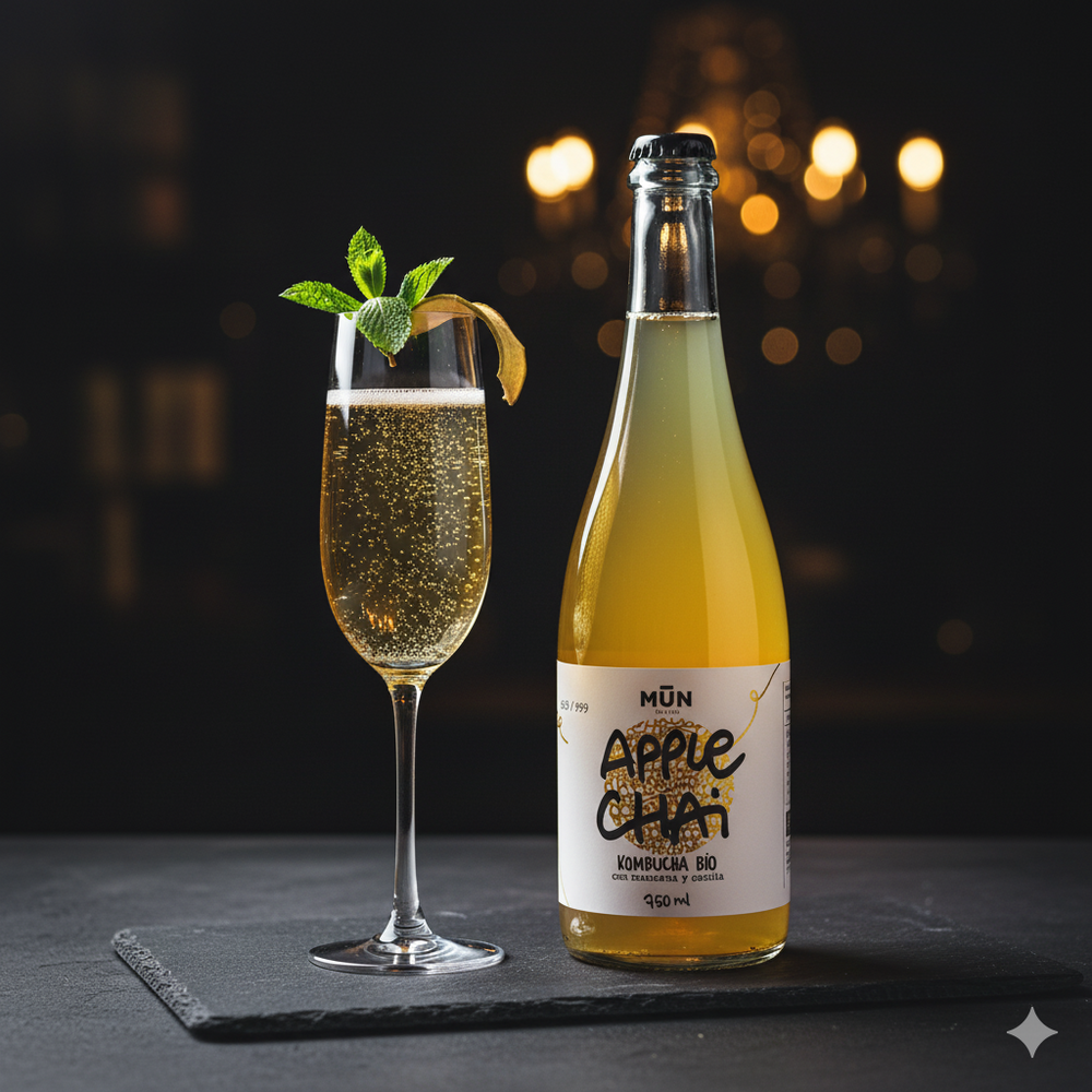 Apple Chai Kombucha 750 ml | Edición Limitada | Mün Kombucha
